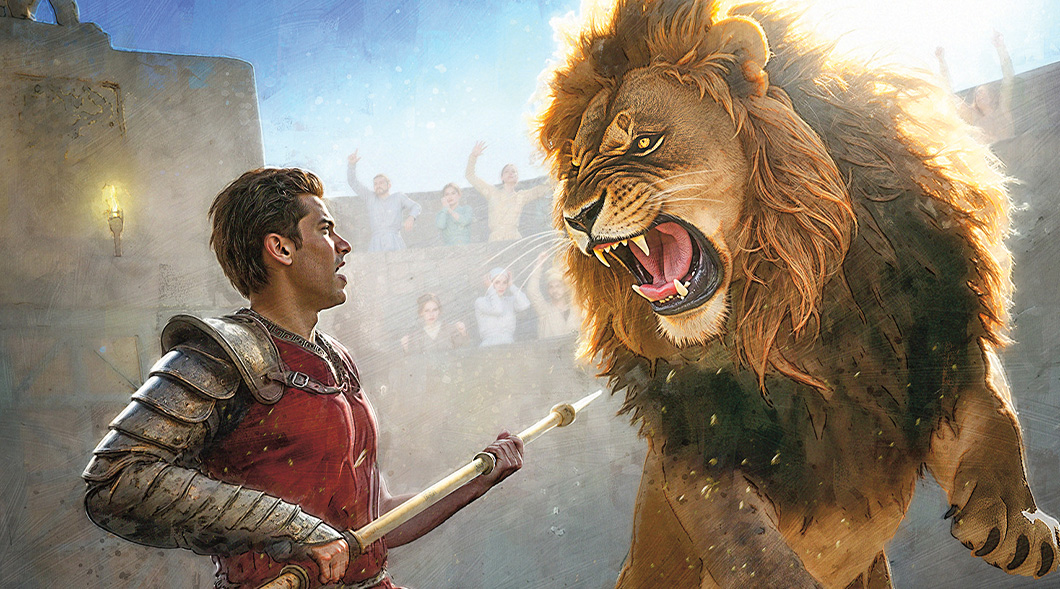 Man vs. Lion