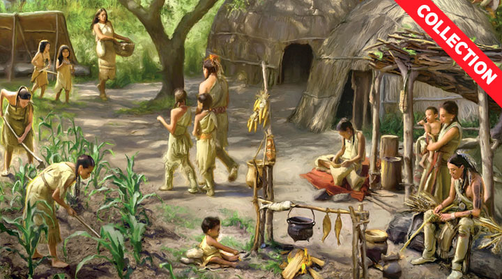 Native Americans Gathering Food